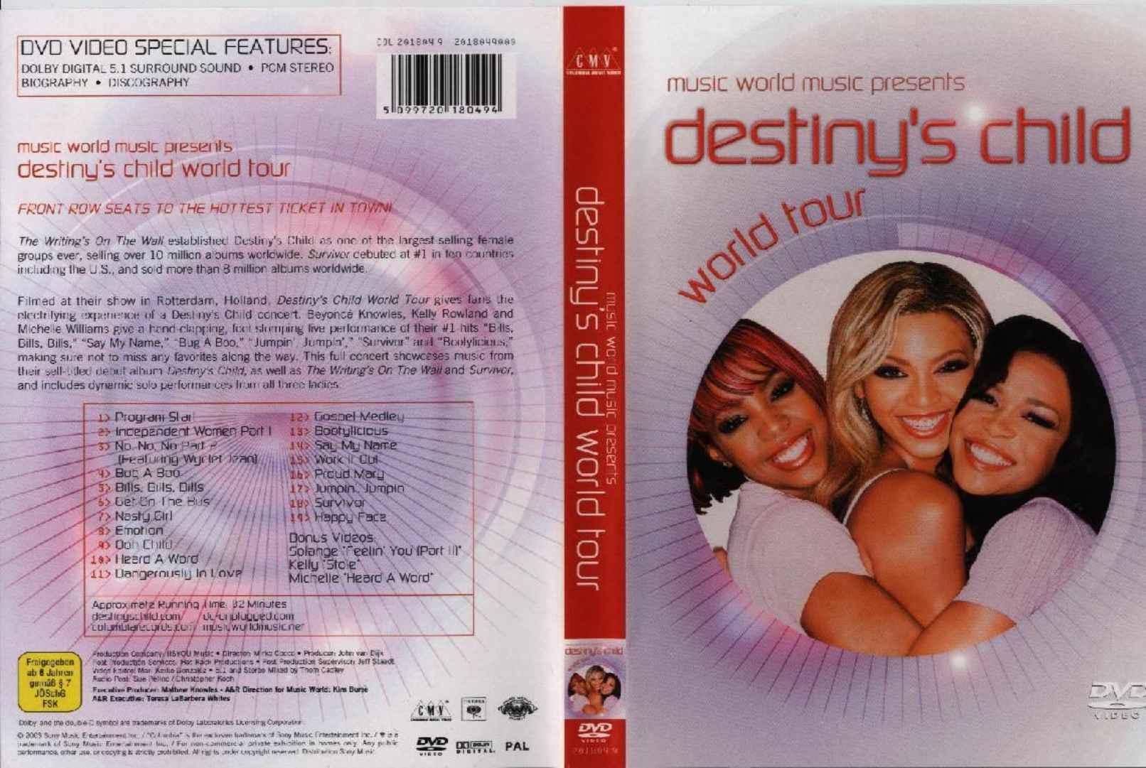 Destiny`s Child World Tour : Front | DVD Covers | Cover Century | Over ...